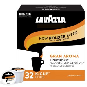 lavazza gran aroma single serve coffee k-cups® pods for keurig® brewer, 32 count