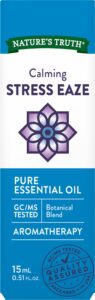 stress relief essential oil | 15 ml / .51 fluid ounce | stress eaze calming aromatherapy | by nature's truth