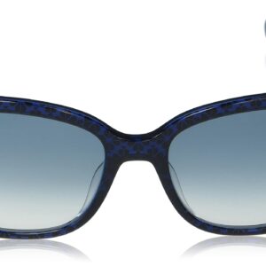 Kate Spade New York Women's Kenzie/G/S Rectangular Sunglasses, Blue/Blue Shaded, 53mm, 18mm