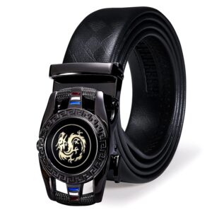 barry.wang black belt for men dragon designer buckle chinese sliding belt large leather strap