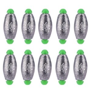 fishing weights removable sinkers fishing sinker tackle kits 5 sizes 10pcs a pack(4g)