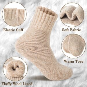 iCamter Womens Wool Socks Soft Super Thick Warm Socks for Women Thermal Winter Socks for Gifts