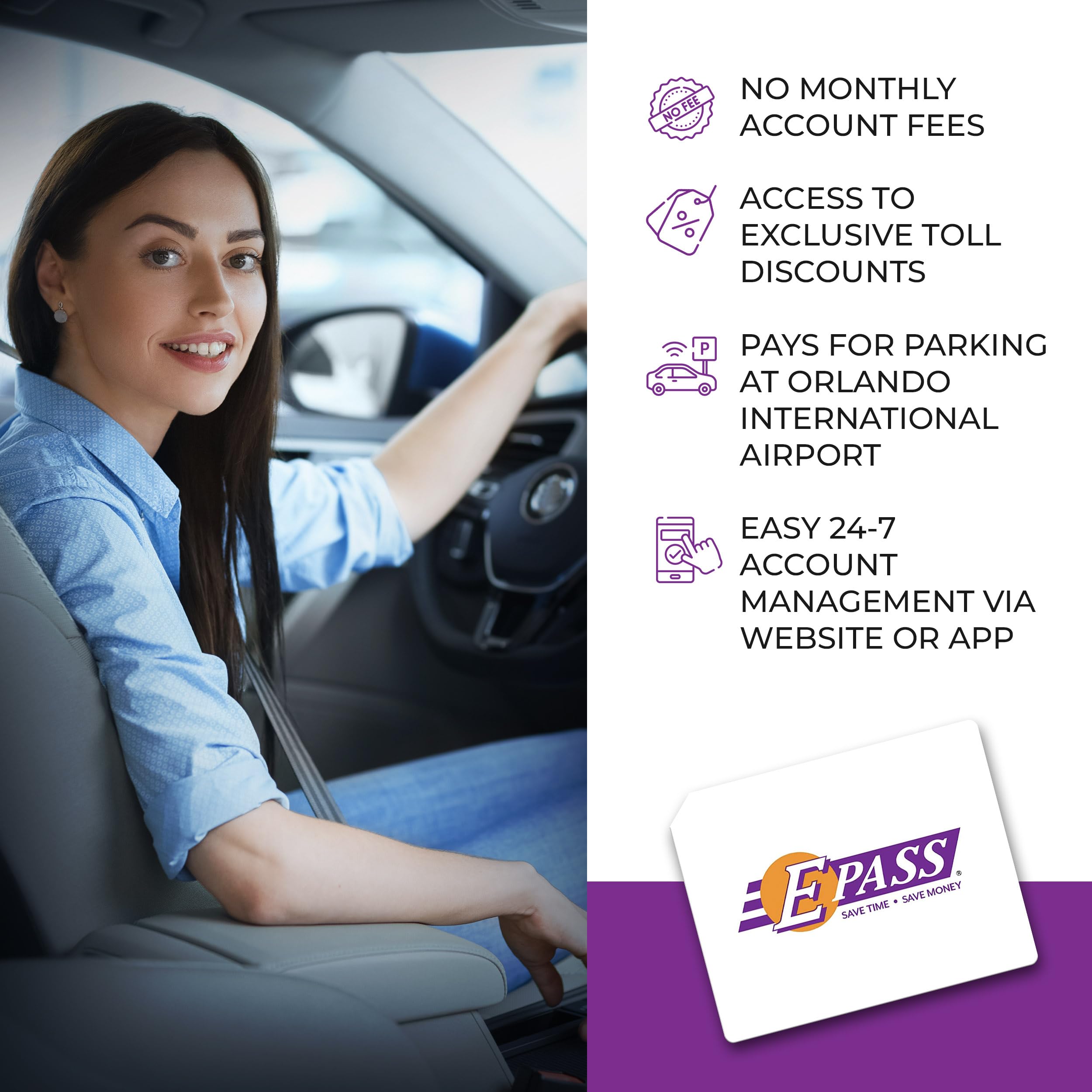 E-PASS Electronic Toll Sticker; Prepaid toll program, works on all roads in FL, GA, NC