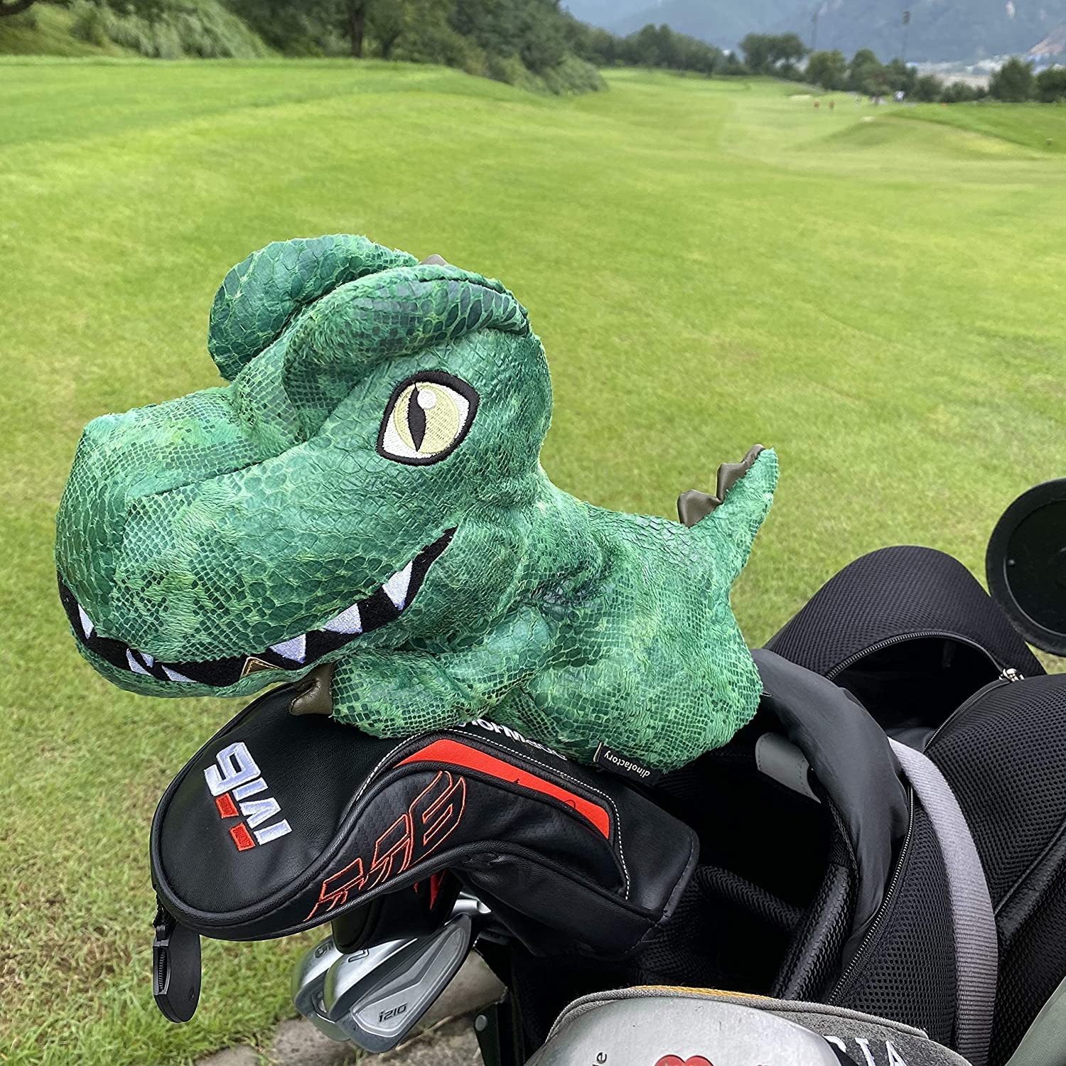 dinofactory T-Rex Golf Head Cover Dinosaur Driver Headcover (Green)