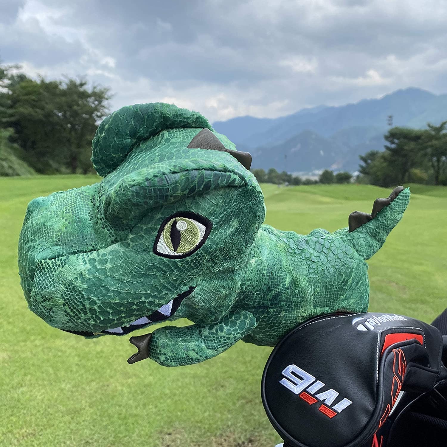 dinofactory T-Rex Golf Head Cover Dinosaur Driver Headcover (Green)