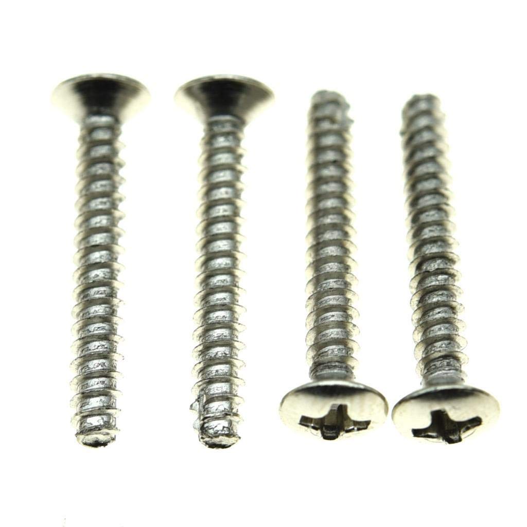 KAISH Pack of 50 Metric Thread M3 Single Coil Pickup Mounting Screws and Springs 3x21.5mm for ST Strat/Tele Nickel