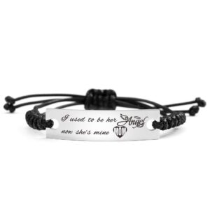 sympathy gifts for loss of mom, memorial gifts for loss of mother - i used to be her angel now she's mine mom bracelet momory