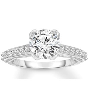 blocaci engagement ring 1-3/8 ct tw moissanite engagement rings for women 14k white gold free engraving