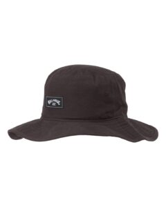 billabong men's big john safari sun protection hat with chin strap, black2, 1sz