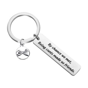 friendship gift coworker gift by chance we met being cunts make us friends keychain picky promise charm gift (by chance k)