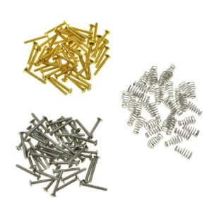 KAISH Pack of 50 Metric Thread M3 Single Coil Pickup Mounting Screws and Springs 3x21.5mm for ST Strat/Tele Nickel