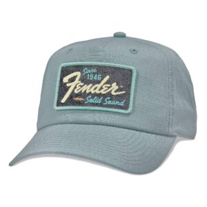 american needle fender guitar baseball hat, surplus collection, light blue (fend-2002a-ltbl)