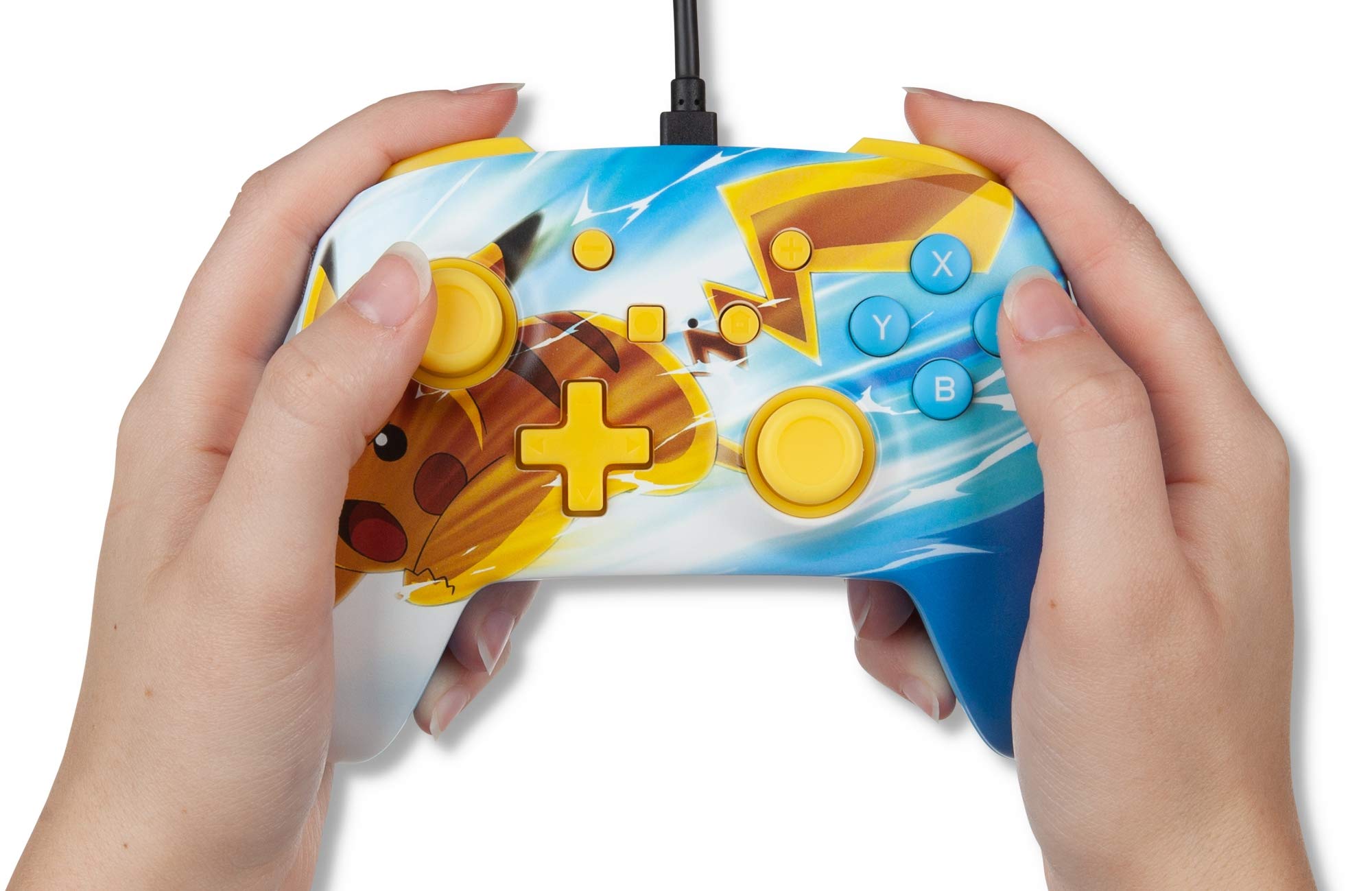 PowerA Enhanced Wired Controller for Nintendo Switch - Pokémon: Pikachu Charge, Gamepad, game controller, wired controller, officially licensed