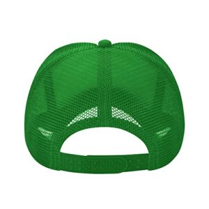 Women Want Me Fish Fear Me Trucker Hat Summer Mesh Cap Trucker Baseball Cap for Men Women Green