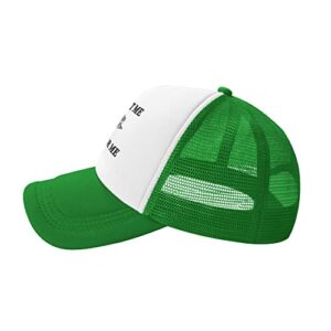 Women Want Me Fish Fear Me Trucker Hat Summer Mesh Cap Trucker Baseball Cap for Men Women Green