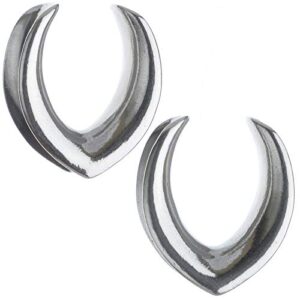 1 1/8 inch 28mm 316l surgical steel teardrop ear weights saddle hanger spreader gauges piercing tunnels plugs stretching kit