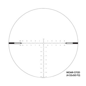 NIGHTFORCE NX8-4-32x50mm ZeroStop Digillum Illumination Second Focal Plane (F2/SFP) 30mm Tube Durable Precise Waterproof Fogproof Hunting Gun Scope, MOAR-CF2D Reticle