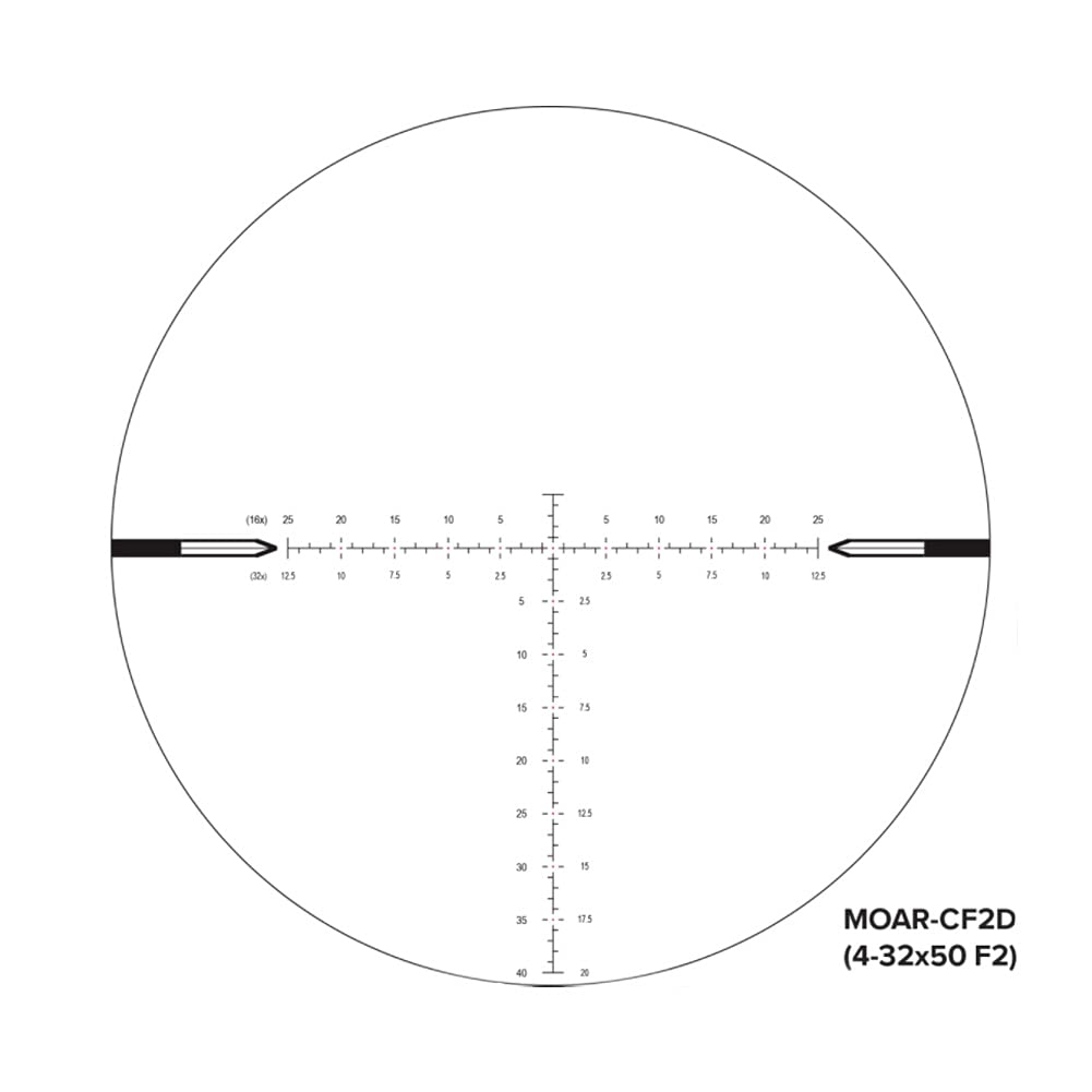 NIGHTFORCE NX8-4-32x50mm ZeroStop Digillum Illumination Second Focal Plane (F2/SFP) 30mm Tube Durable Precise Waterproof Fogproof Hunting Gun Scope, MOAR-CF2D Reticle