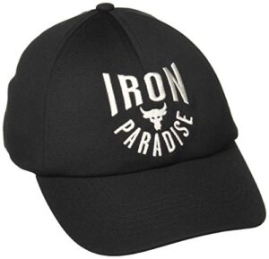 under armour womens project rock iron paradise adjustable cap black/white