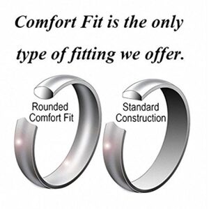 CROWNAL 2mm Thin Silver Tungsten Wedding Couple Bands Rings Women Matte Brushed Finish Engraved I Love You Size 4 To 10 (2mm Silver,6.5)