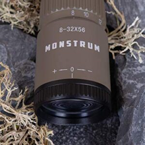 Monstrum G3 8-32x56 First Focal Plane FFP Rifle Scope | Flat Dark Earth