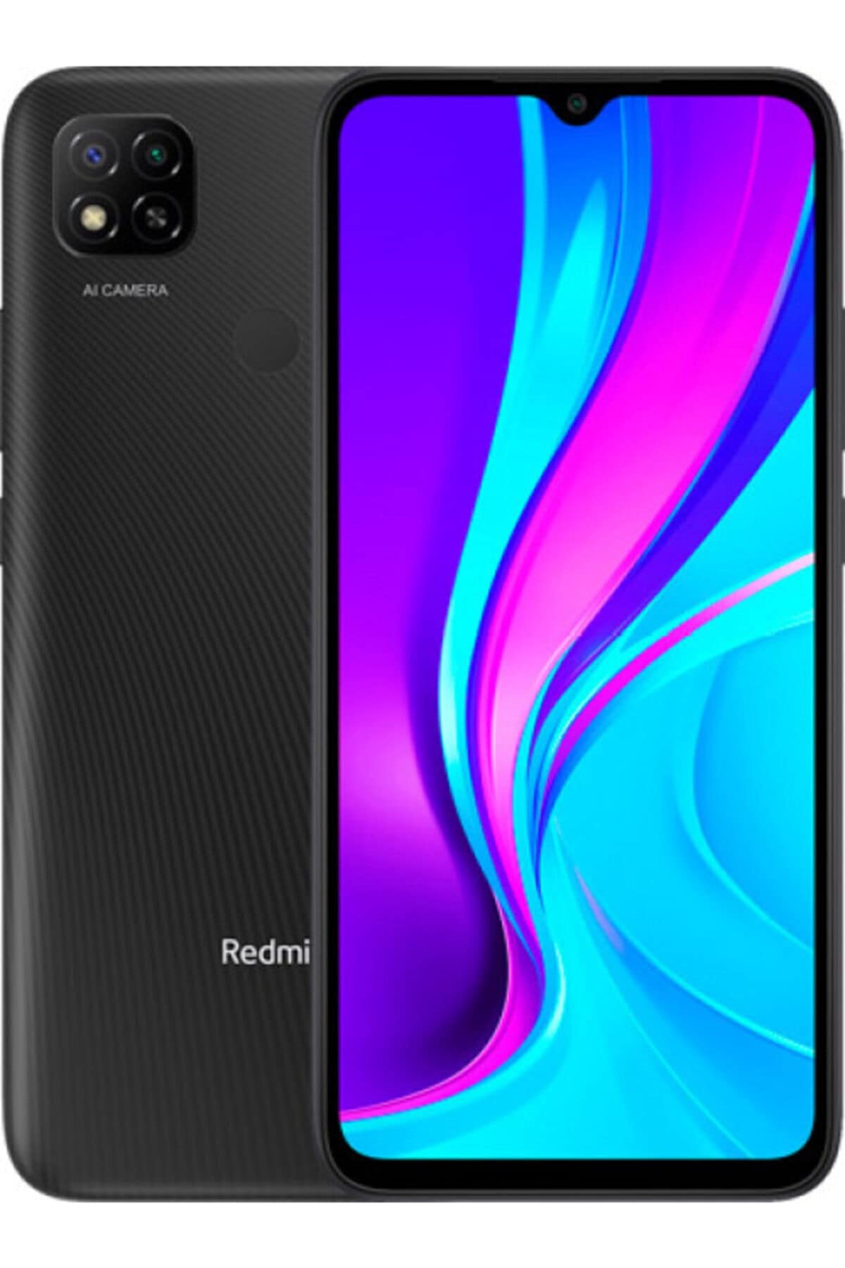 Xiaomi Redmi 9C Smartphone, 2 GB + 32 GB, 6.53 "HD + Dot Drop Display 5000mAh (typ) con Face Unlock AI, 13 MP, Tripla Fotocamera, Grigio (Midnight Grey)