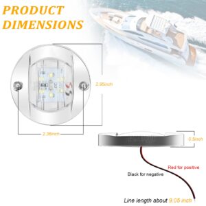 PSEQT LED Marine Boat Deck Lights, Stern Courtesy Interior Pontoon Anchor Light Waterproof for boats Night Fishing Kayak Yacht Duck John Boat