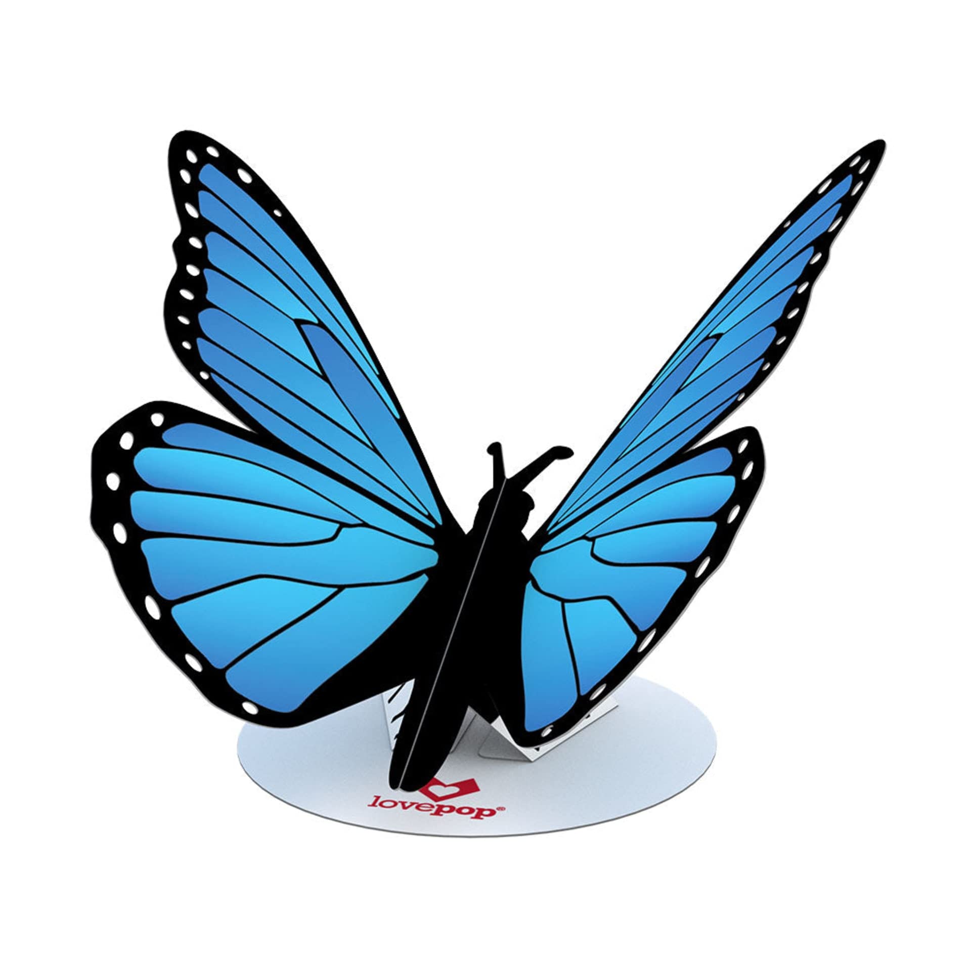 Lovepop Stickerpop Blue Morpho Butterfly (5 Pack) - 3D Stickers, Gift for Mom, Daughter, Office Decoration, Pop Up Gift for Daughter