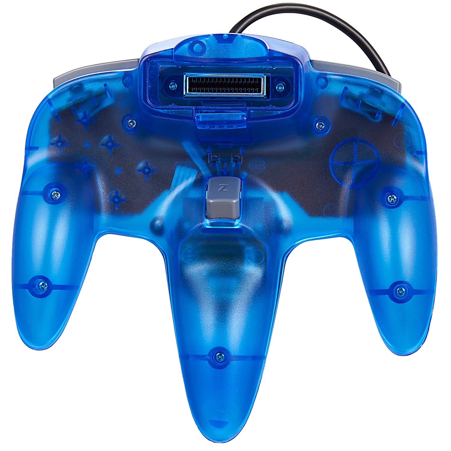 miadore Classic N64 Controller, Wired N64 64-bit Gamepad with Upgraded Joystick Remote for N64 Video Games System N64 Console-Transparent Blue