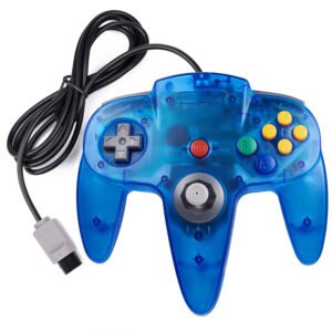 miadore 2 Packs N64 Controllers, Classic N64 Bit 64 Wired Joystick for Ultra N64 Video Game System N64 Console (Jungle Blue and Orange)