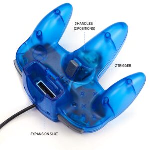 miadore 2 Packs N64 Controllers, Classic N64 Bit 64 Wired Joystick for Ultra N64 Video Game System N64 Console (Jungle Blue and Orange)