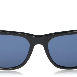 Polo Ralph Lauren Men's PH4167 Square Sunglasses, Shiny Black/Dark Blue, 56 mm