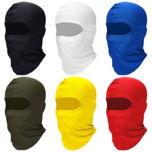 satinior 6 pieces ski mask for men balaclava full face cover uv sun protection cooling neck gaiter clothing scarf bandana(simple color)