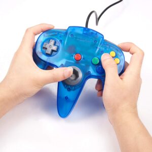 miadore 2 Packs N64 Controllers, Classic N64 Bit 64 Wired Joystick for Ultra N64 Video Game System N64 Console (Jungle Blue and Orange)