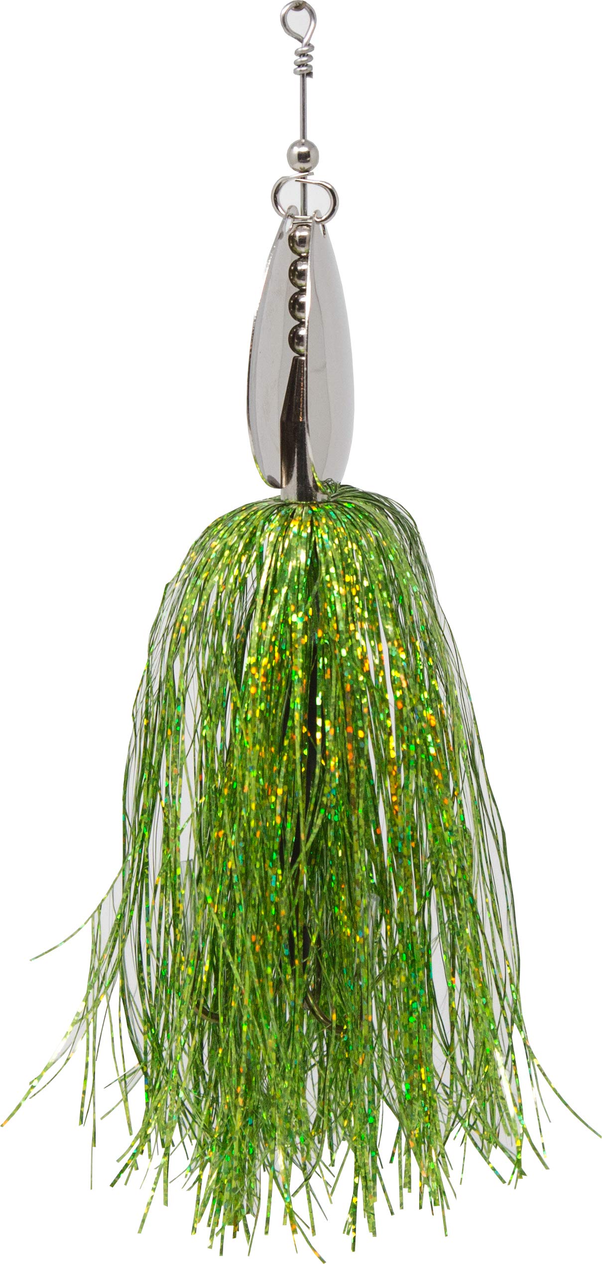 Tooth Shield Tackle Chubby Musky Bucktail (Chartreuse) Muskie Pike Double 9 Inline Spinner Musky Lures Baits Tackle