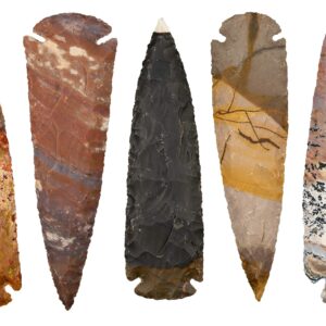 KVK Crystals One 5" Indian Spear Point Arrowhead Agate spearhead Chert Flint New Project Point (1pc)