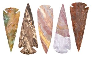 kvk crystals one 4" indian spear point arrowhead agate chert flint new project point (1pc)