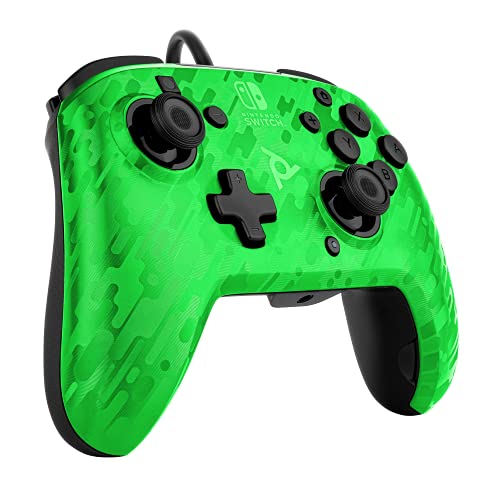 PDP Controller Faceoff Deluxe+ Audio Wired Switch Camo Green