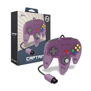 hyperkin "captain premium controller for n64 (amethyst purple) - nintendo 64