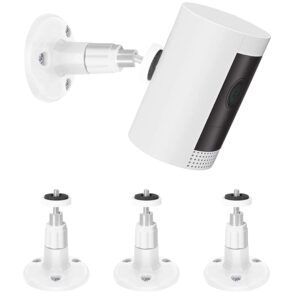 3 pack bfytn wall mount compatible with stick up cam wired/battery and indoor cam hd (1st gen) security camera,360 degree adjustable mounting bracket (white)