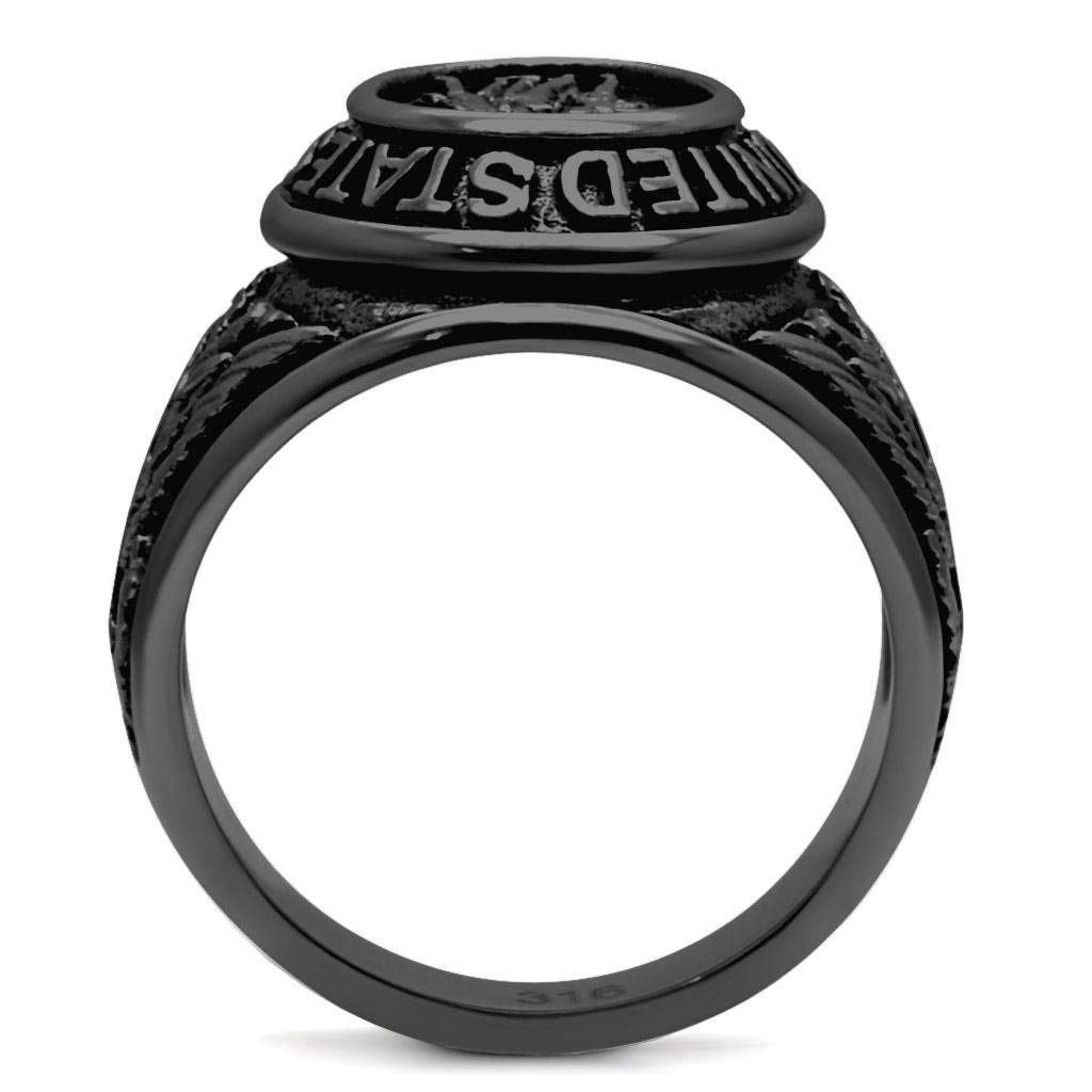 YVO Veteran Ring - Black Plated Stainless Steel - No Engraving