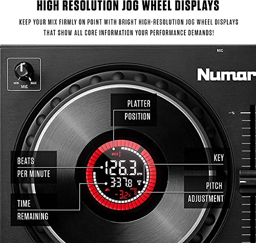 Numark Mixtrack Platinum FX + HF125 - DJ Controller For Serato DJ with 4 Deck Control, DJ Mixer and Audio Interface, and Professional DJ Headphones