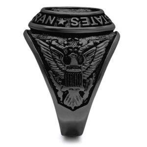 YVO Veteran Ring - Black Plated Stainless Steel - No Engraving