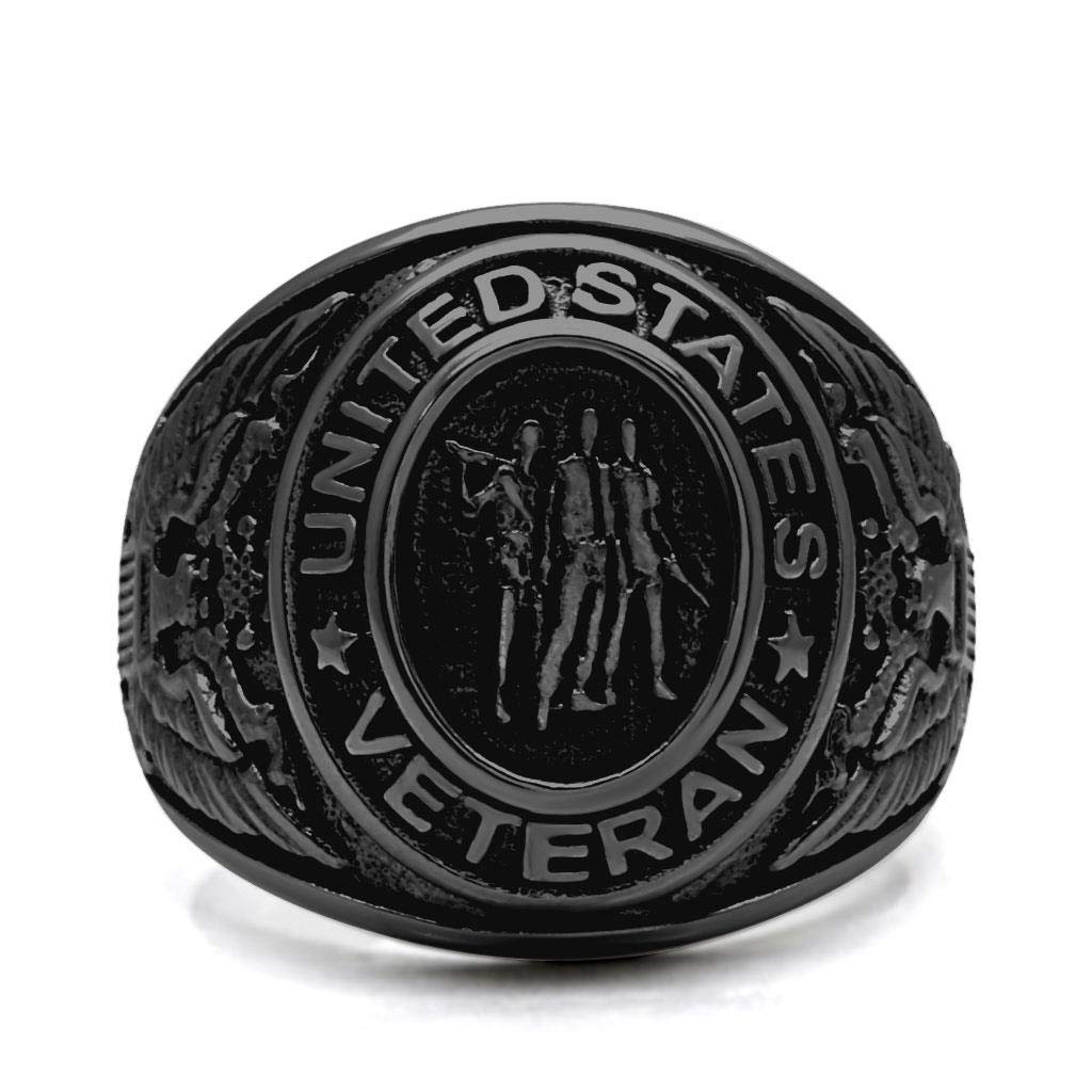 YVO Veteran Ring - Black Plated Stainless Steel - No Engraving