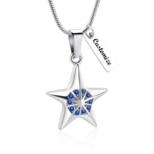 memorial jewelry bling star jewelry collection urn pendant cremation ashes keepsake necklace