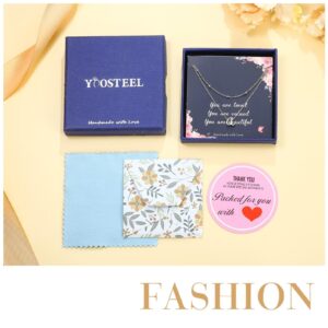 Yoosteel Valentines Day Gifts fors Initial Necklace, Silver Initial A Necklace Dainty Layering Letter Necklace Cute Valentines Day Gifts for Women Her Mom Daughters Wife Jewelry