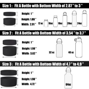 Greant Double Protective Water Bottle Boot Compatible with Hydro Flask, Silicone Flex Boot Compatible with Hydroflask Boot, Universal Anti-Slip Bottle Sleeve, 3 Sizes to Choose