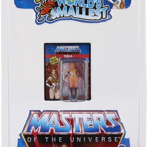 Worlds Smallest Masters of The Universe Bundle Set of 4 Mini Figures - He-Man - Skeletor - Teela - Battle Cat