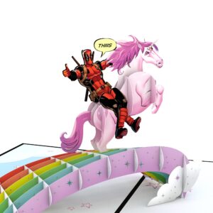 lovepop marvel deadpool birthday pop up card - 3d card, birthday card, deadpool, birthday card for kids, pop up birthday card, marvel birthday card, superhero birthday card, 3d birthday card 5 x 7