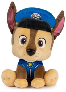 paw patrol chase in signature police officer uniform plush stuffed animal dog, 9"